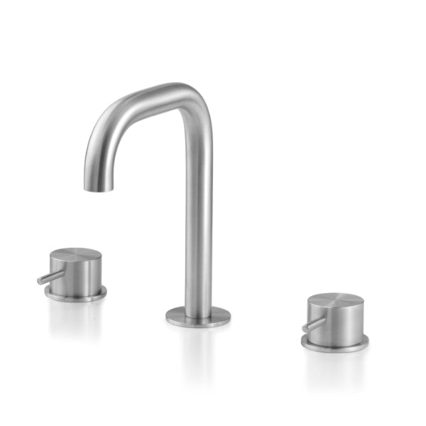 Lavabo faucet 3 holes Loop stainless steel LOP172 – Pierdeco Design Inc.