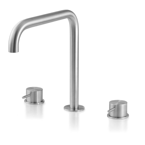 Lavabo faucet 3 holes Loop stainless steel LOP175 – Pierdeco Design Inc.